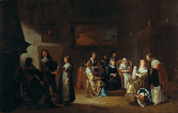 Bonhams : Adriaen Lucasz Fonteyn (Dutch, ?-1660) An interior with a ...