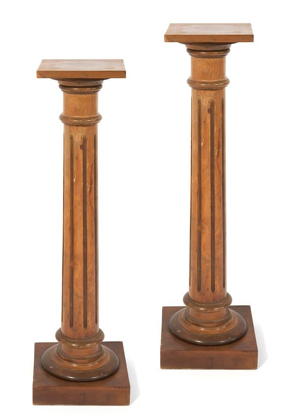 Bonhams : A pair of Neoclassical style columnar form pedestals