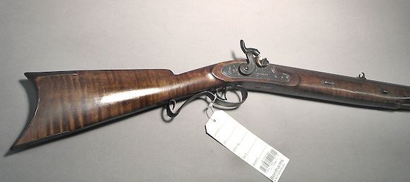 Bonhams : A reproduction Hawken half-stock percussion rifle