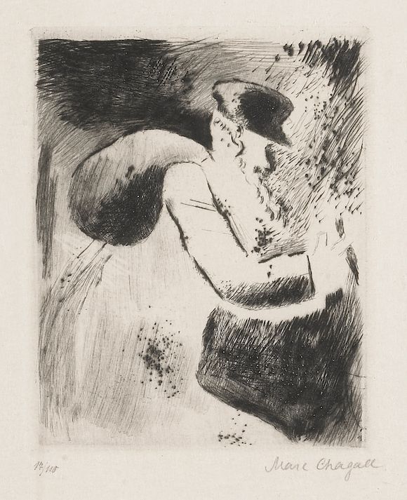 Bonhams : Marc Chagall (Russian/French, 1887-1985); Ein Alter Jude, from Mein Leben;