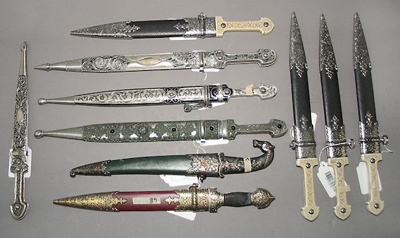 Bonhams : A lot of ten contemporary reproduction Russian daggers