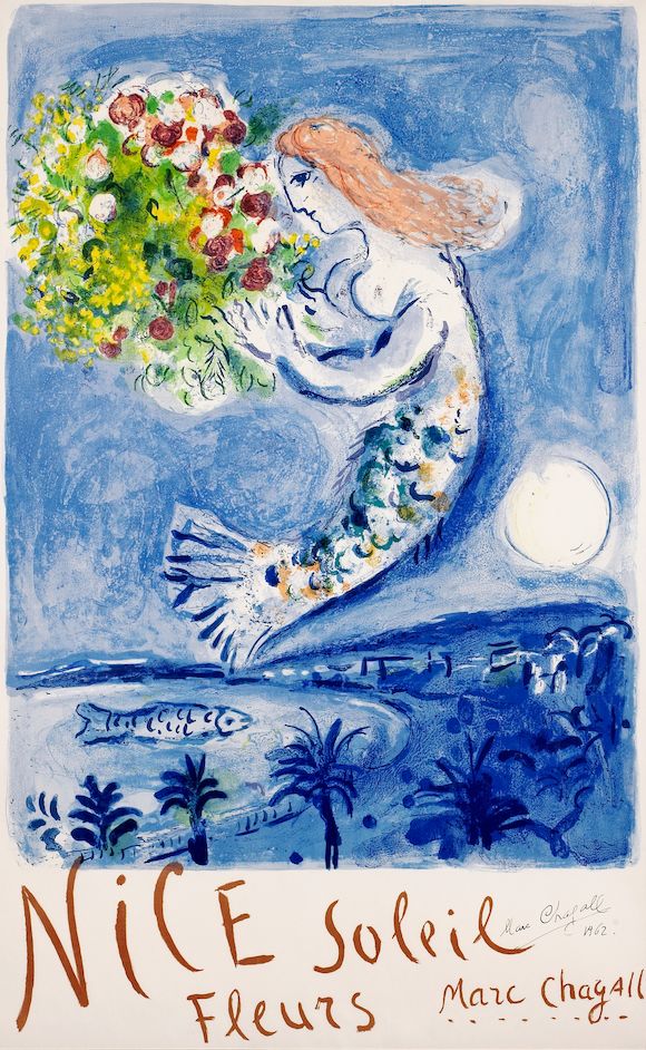 Bonhams : Marc Chagall (Russian/French, 1887-1985); The Bay of Angels;
