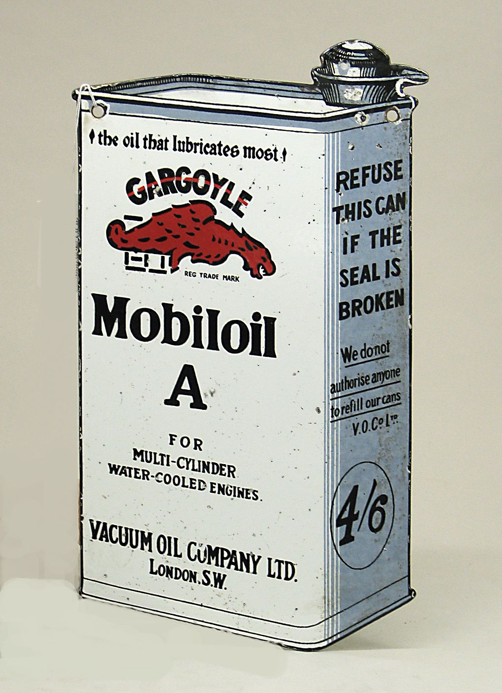 Bonhams Cars : An enamel Mobil Oil sign,
