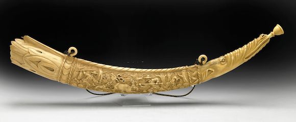 Bonhams : A German carved ivory oliphant