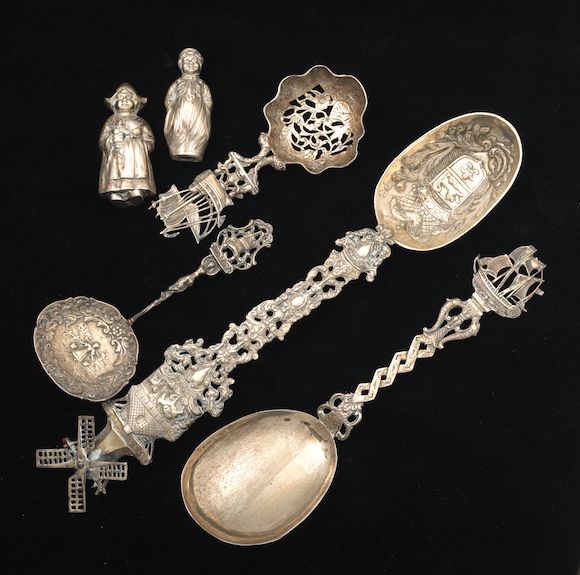 Bonhams : Group of Nine Dutch and Dutch Style Silver Flatware Service ...