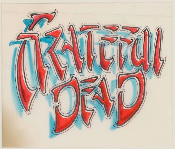 Bonhams : Rick Griffin Grateful Dead lettering artwork,