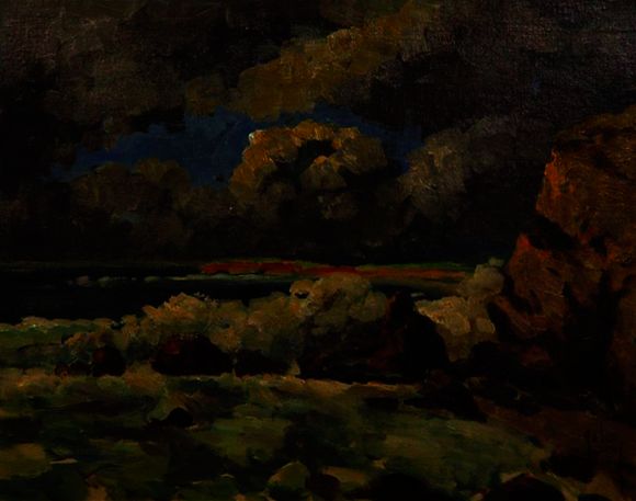 Bonhams : Galen Russell Wolf (American, 1889-1976) Clam Rock 16 x 20in