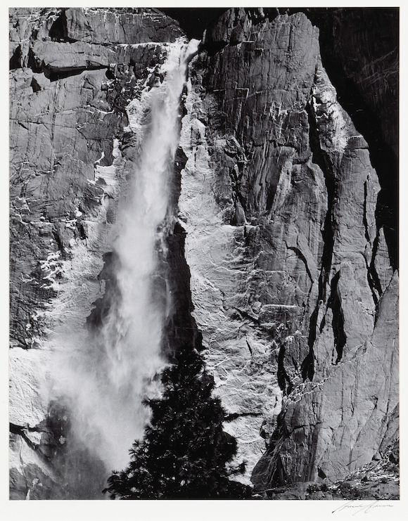 Bonhams : Ansel Adams (American, 1902-1984); Upper Yosemite Falls, Spring;