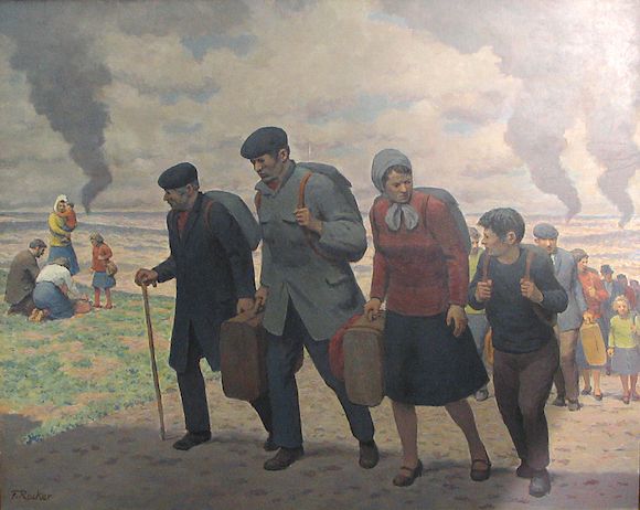 Bonhams : Fermin Rocker (American, 1907-2004) The refugees 48 x 60in