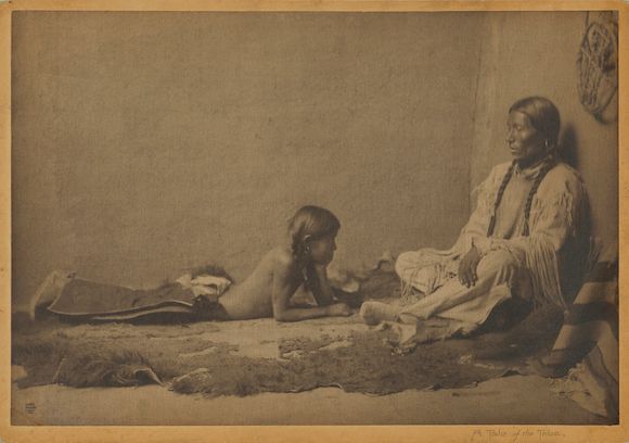 Bonhams : Carl Moon (American, 1879-1948); A Tale of the Tribe;