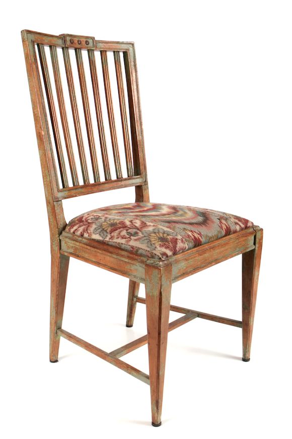 Bonhams : A set of four Italian Neoclassical style mixed wood dining chairs