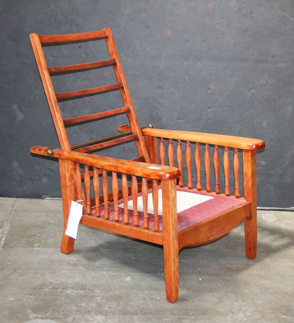 Bonhams : An Arts & Crafts cherry Morris chair