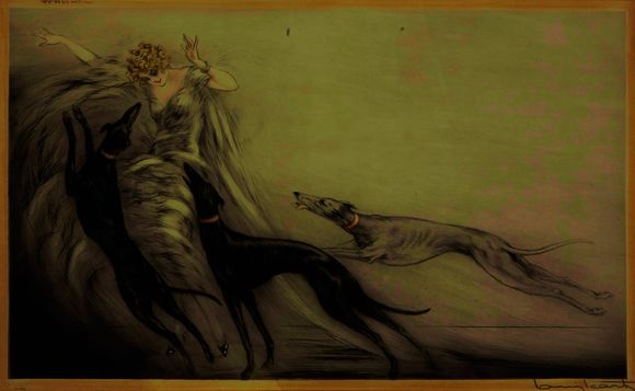Bonhams : Louis Icart (French, 1888-1950); Coursing II;