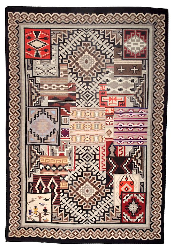 Bonhams : A large Navajo rug, 12ft x 8ft 4in