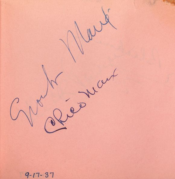 Bonhams : An autograph book with Clara Bow, Clark Gable, Chico ...