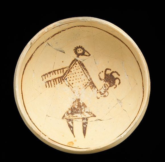 Bonhams : A Jeddito pictorial bowl