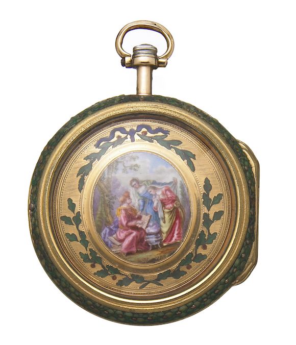 Bonhams : Verneaux, Paris. A fine gold, enamel and diamond la-toc ...