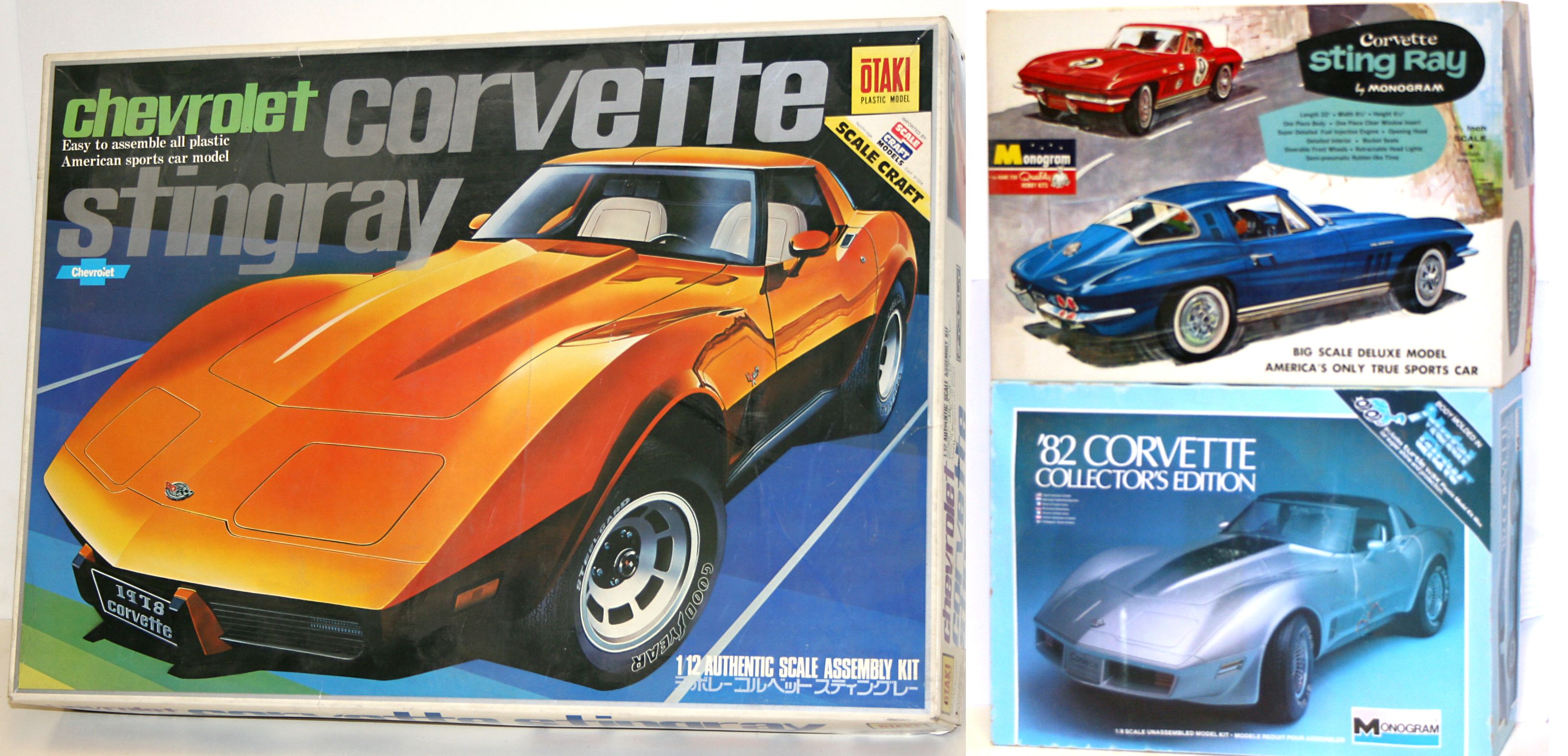 Bonhams Cars : Three Corvette model kits,