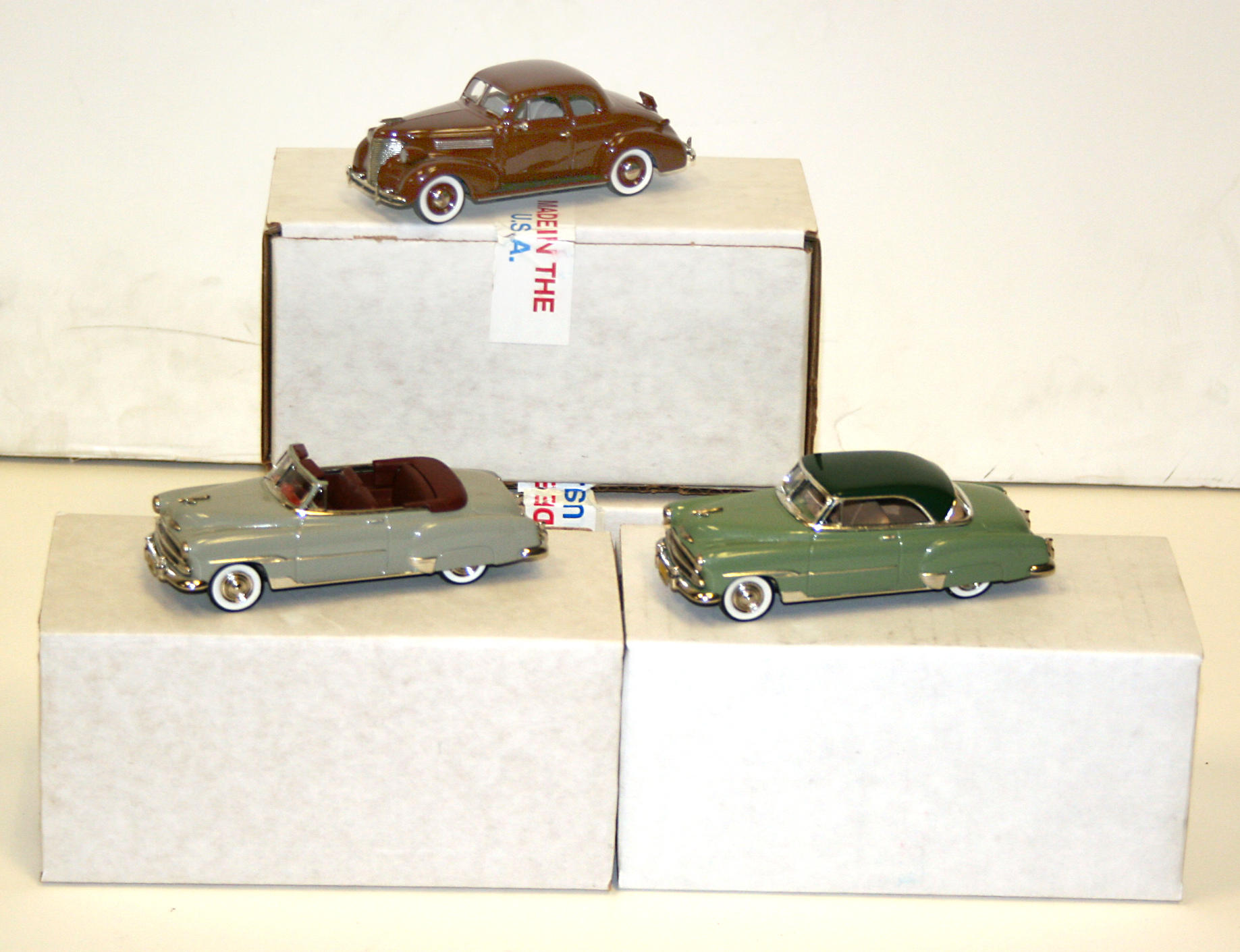 Bonhams Cars : Four 1:43 scale white metal model Chevrolet cars by USA ...