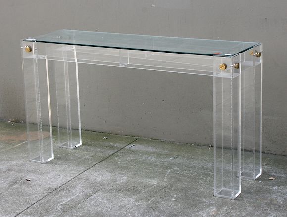 Bonhams : A Contemporary acrylic console table