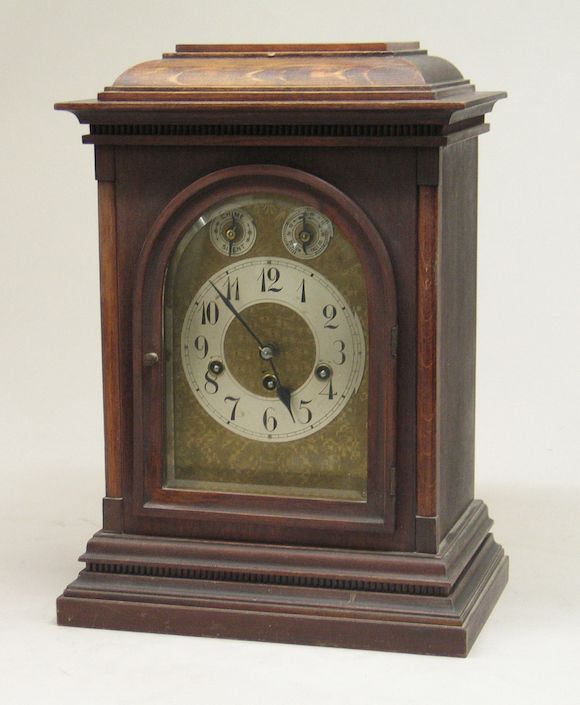 Bonhams : A J. Ungans walnut bracket clock