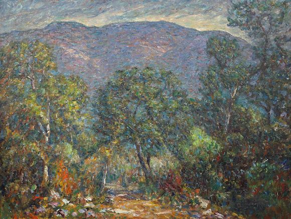 Bonhams : John August Dominique (American, 1893-1994) Mountains Near ...