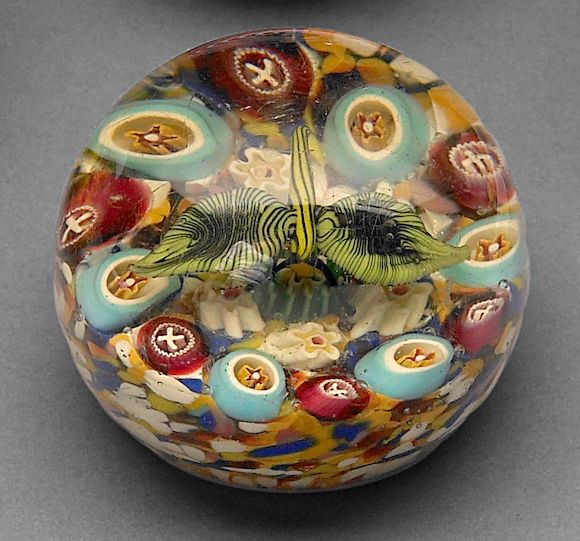 Bonhams : A group of two American glass paperweights