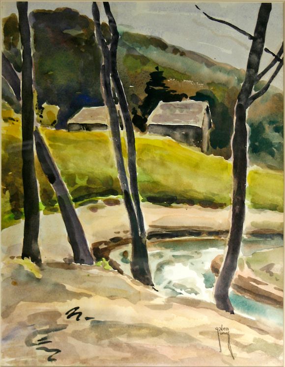 Bonhams : Galen Russell Wolf (American, 1889-1976) A Country Road ...