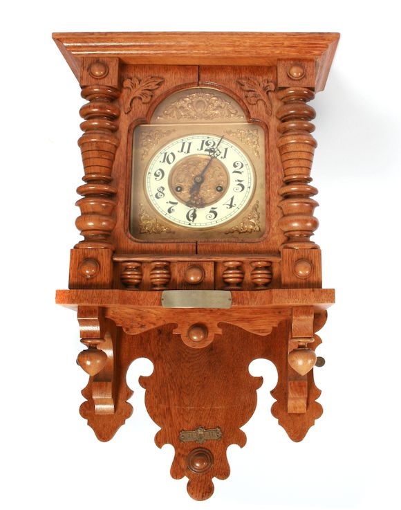 Bonhams : A French oak regulator clock