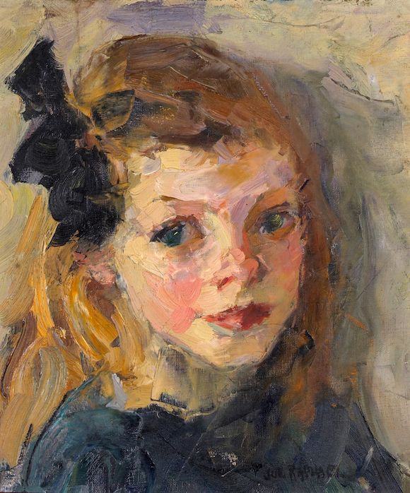 Bonhams : Joseph M. Raphael (1869-1950) A Portrait of a Girl with a ...