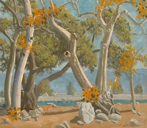Bonhams : Ralph William Holmes (American, 1876-1963) A View of a Creek ...