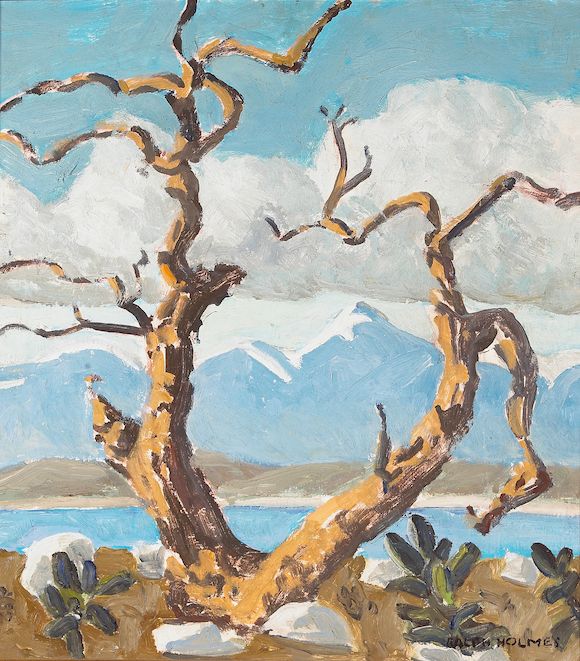 Bonhams : Ralph William Holmes (American, 1876-1963) Gnarled Tree by a ...