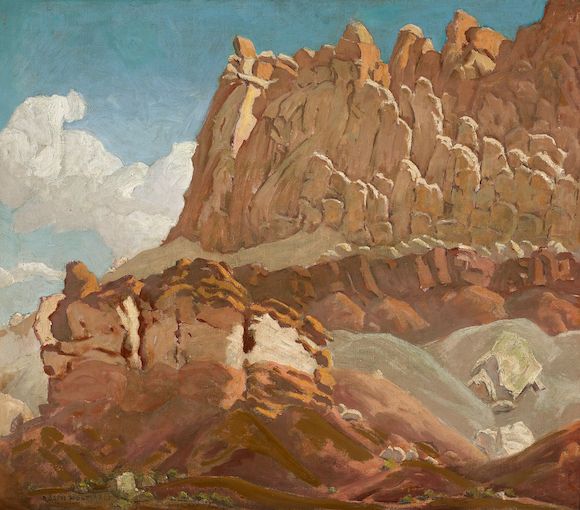 Bonhams : Ralph William Holmes (American, 1876-1963) Sierras 28 1/4 x 32in