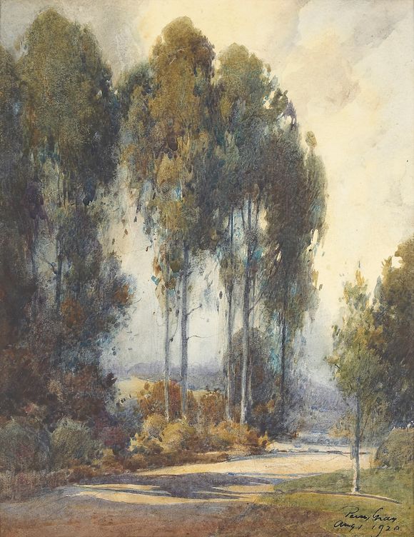 Bonhams : Percy Gray (1869-1952) Shadowed Path through the Eucalyptus ...