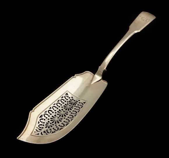 Bonhams : George IV Silver Fiddle Fish Slice