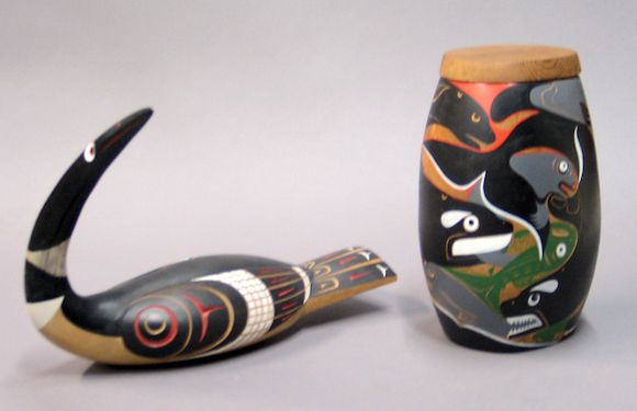 Bonhams : Two Coast Salish carvings, 'Ty-ee' Floyd Joseph