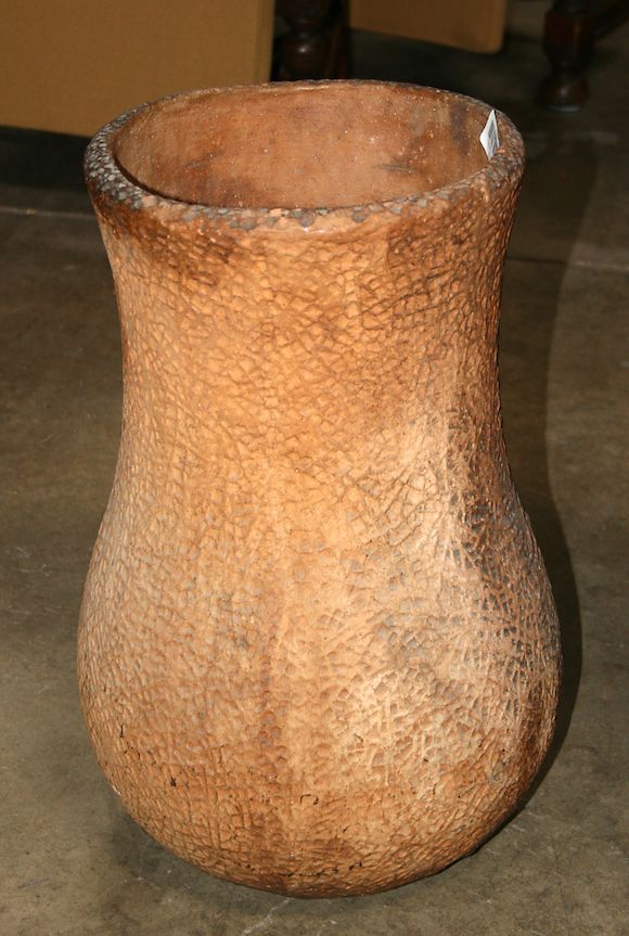 Bonhams : A Contemporary unglazed redware pottery vase