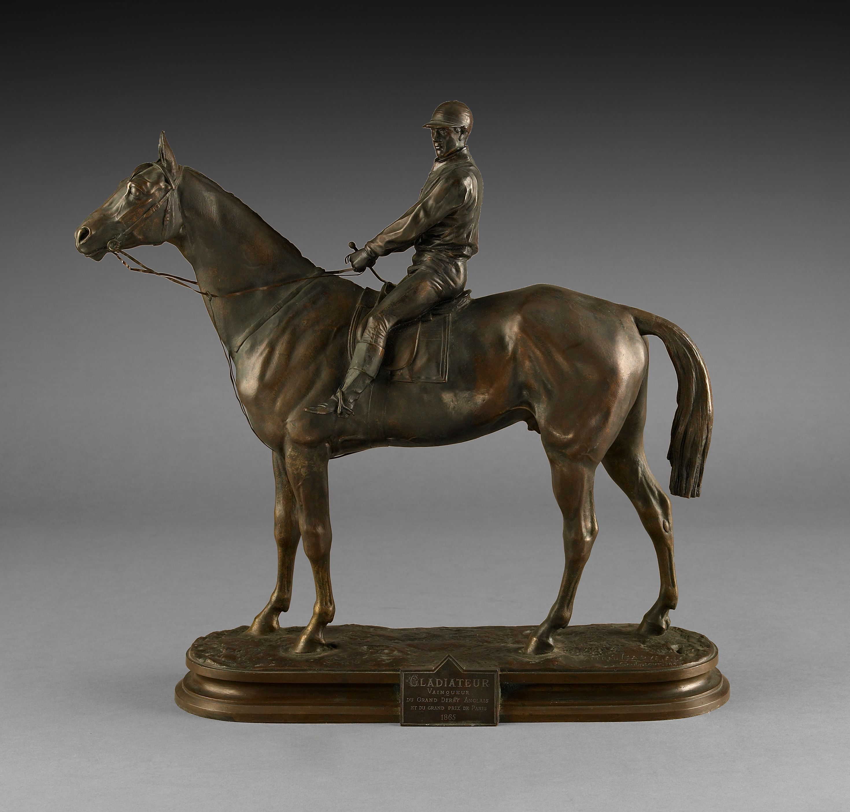 Alfred Barye, bronze horse and handler - auctions & price archive