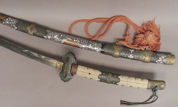 Bonhams : A Japanese ceremonial sword 20th Century