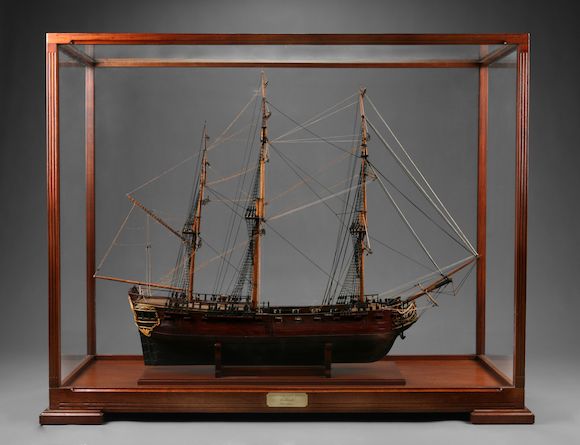 Bonhams : A model of a Continental navy frigate: Raleigh