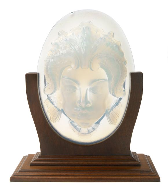 Bonhams : A Sabino molded opalescent glass Triton mask