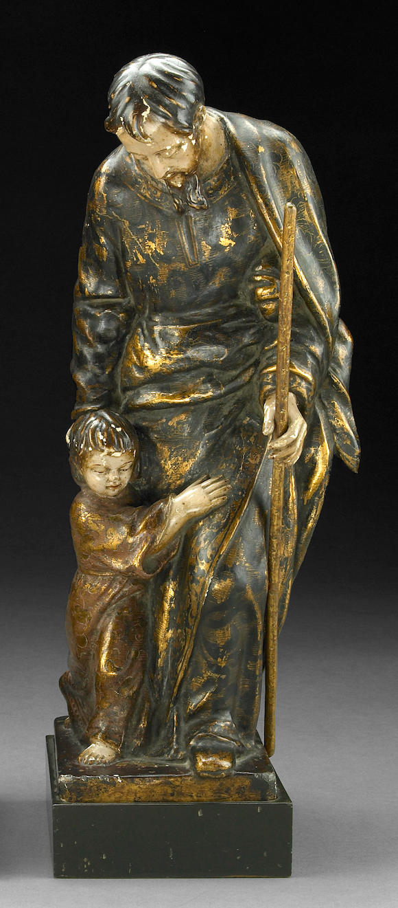 Bonhams A Spanish Polychrome Decorated Figural Group
