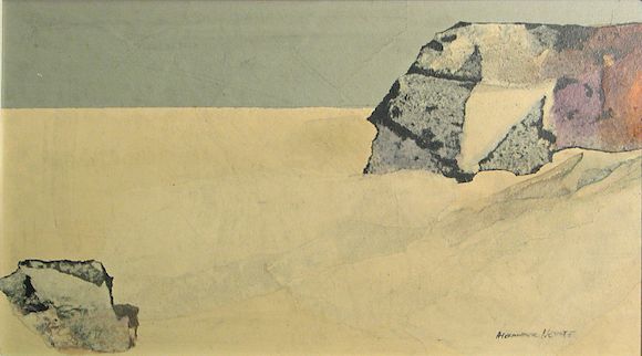 Bonhams : Alexander Nepote (American, 1913-1986) Snow field 10 3/4 x 19in