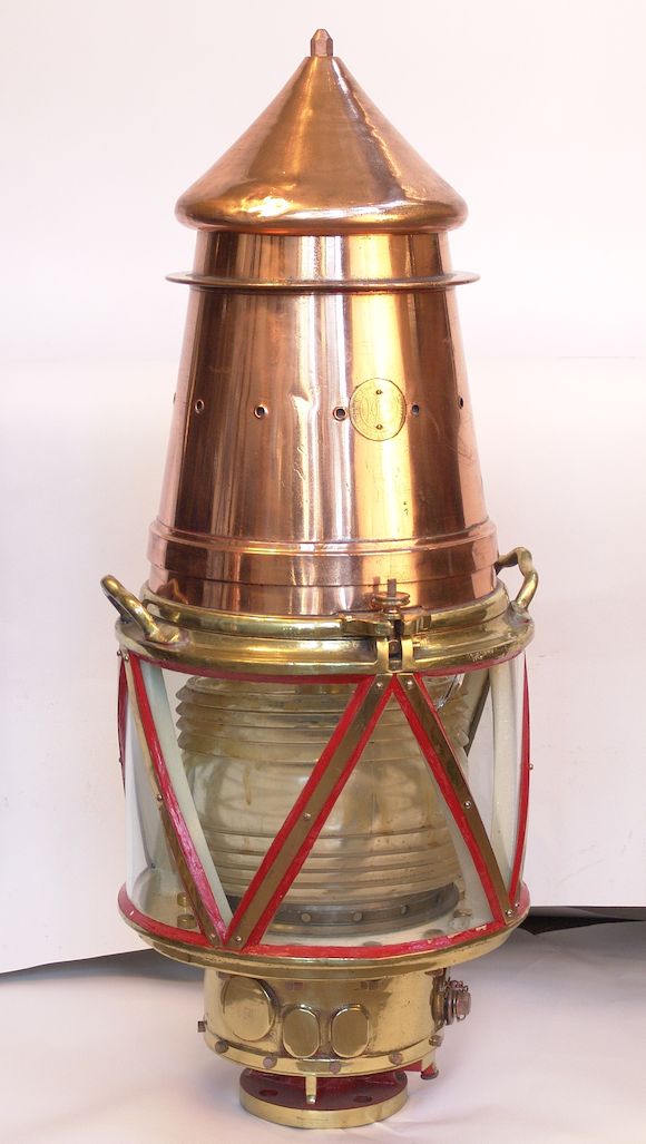 Bonhams : A large copper and brass lighthouse beacon 20th century, 48in ...