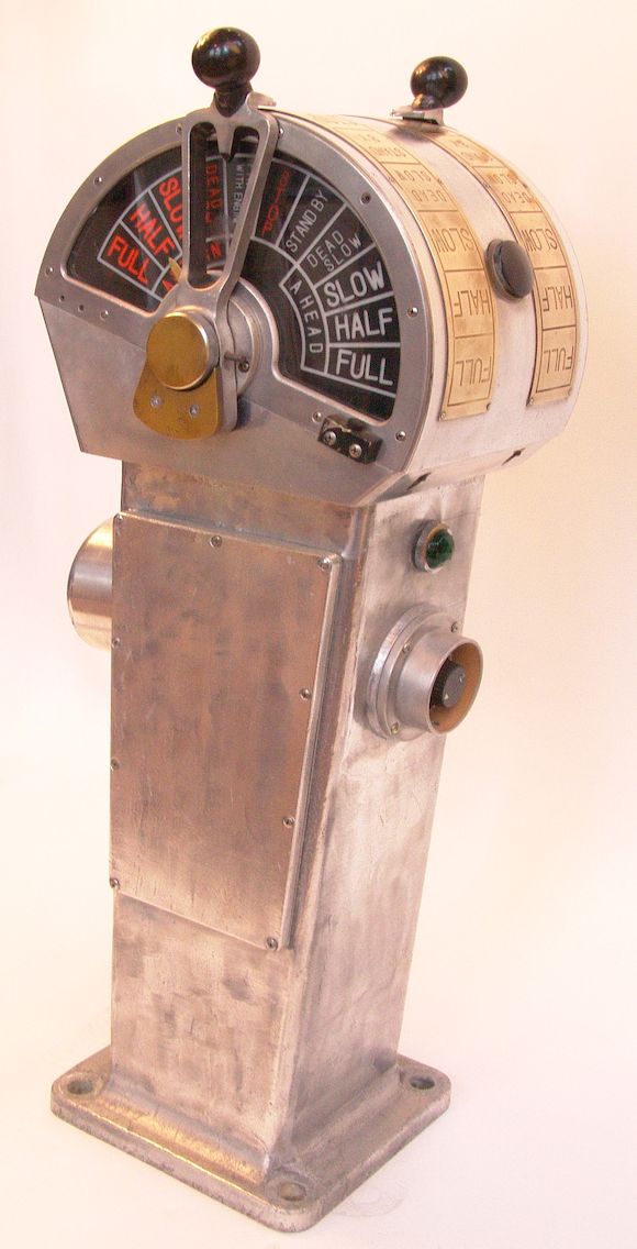 Bonhams : A ship's aluminium telegraph, 38in (97cm) high