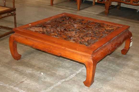 Bonhams A Massive Soft Wood Low Center Table 20th Century
