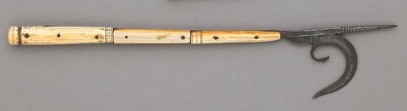 Bonhams : An ivory-mounted Indian elephant goad, ancus