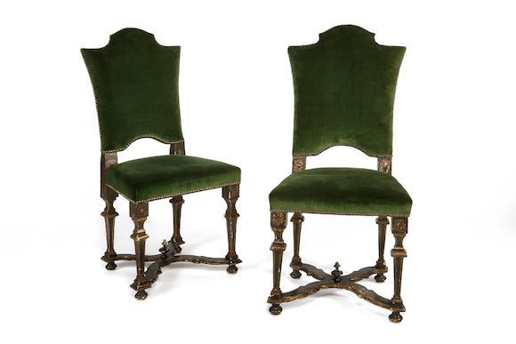 Bonhams : A set of ten Italian Neoclassical style dining chairs