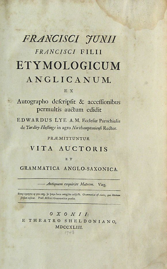 Bonhams : JUNIUS, FRANCISCUS.