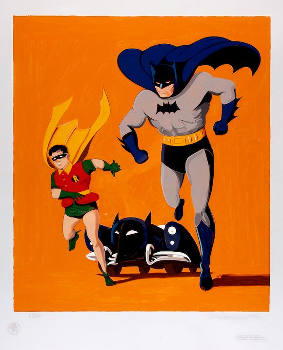 Bonhams : Mel Ramos (American, born 1935); Batman, Robin and Batmobile;